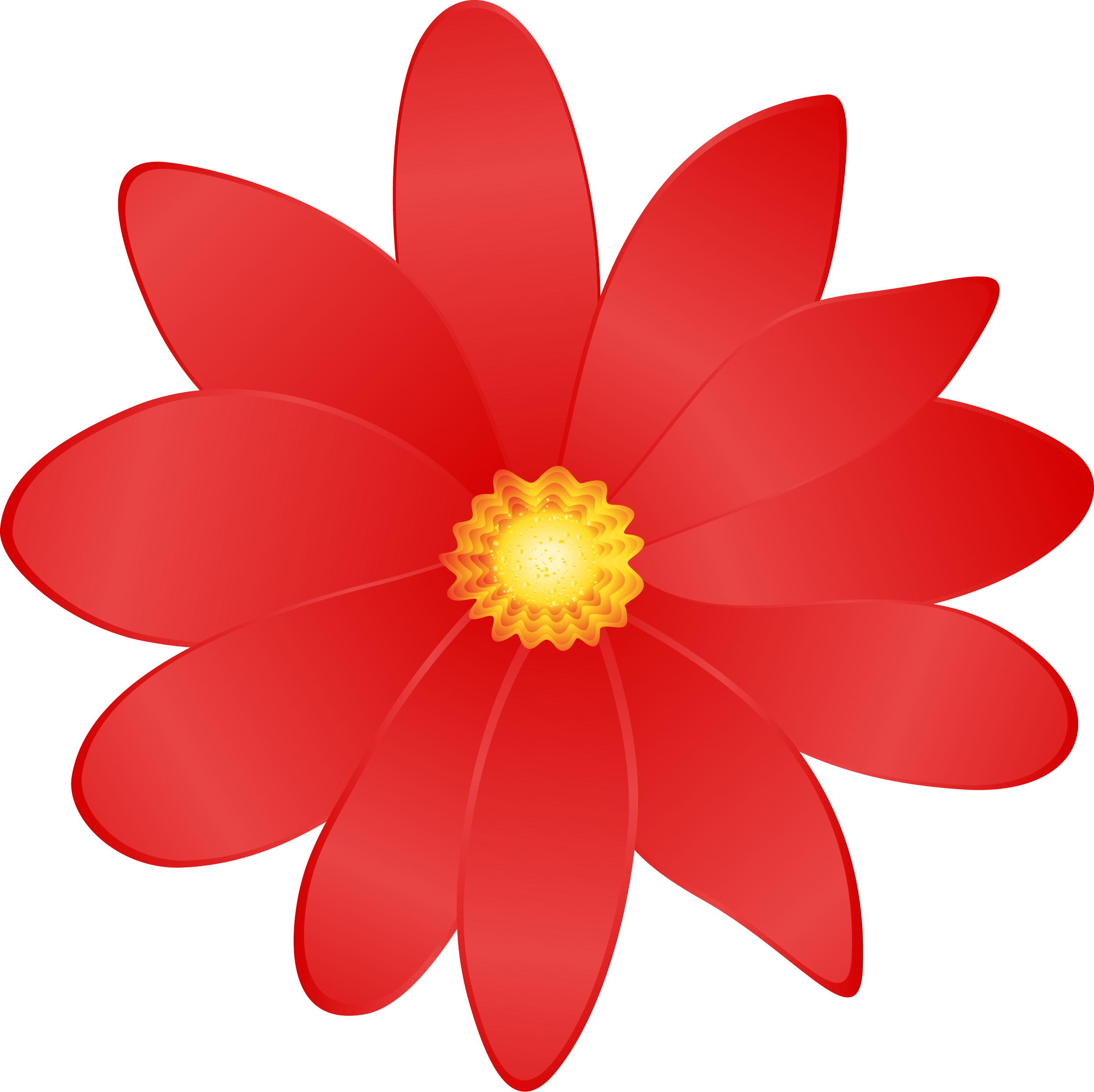 Red Daisy PNG Clipart - MyFreeDrawings